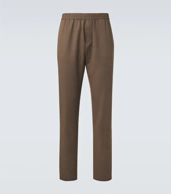 Sunspel Cotton And Linen Straight Pants
