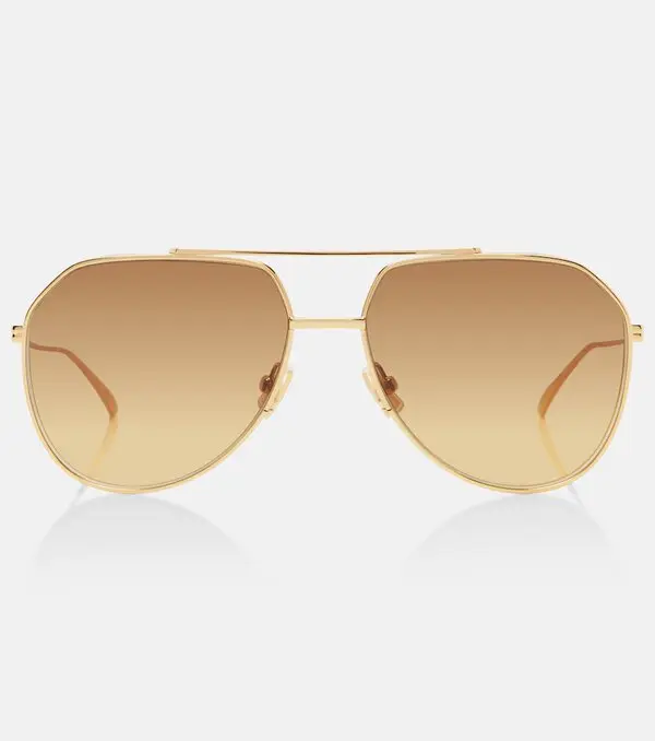Bottega Veneta Aviator Sunglasses - Gold