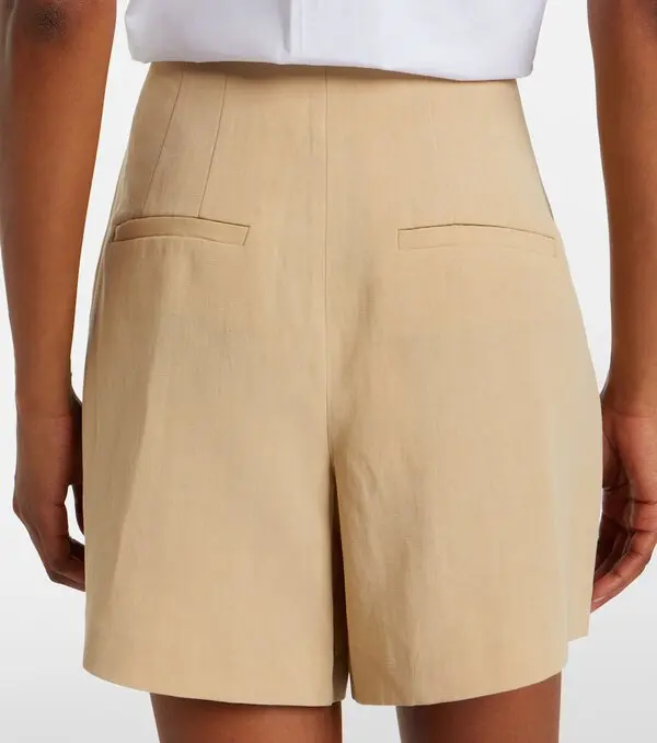 Veronica Beard Gables Pleated Shorts - Beige