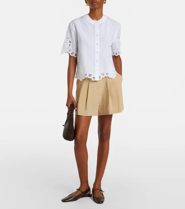 Veronica Beard Gables Pleated Shorts - Beige