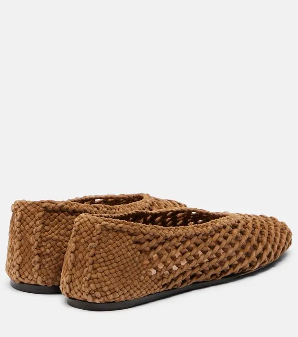 Le Monde Beryl Regency Woven Suede Ballet Flats