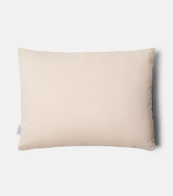 LES-OTTOMANS Striped Cotton And Silk Velvet Cushion