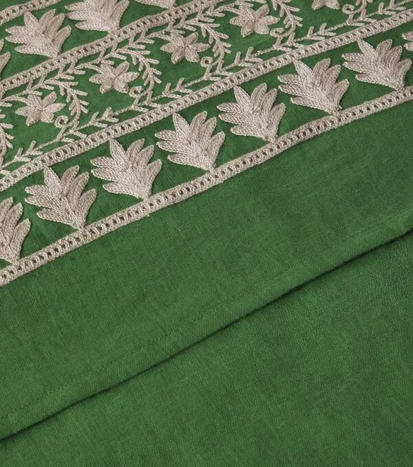 LES-OTTOMANS Embroidered Linen Tablecloth