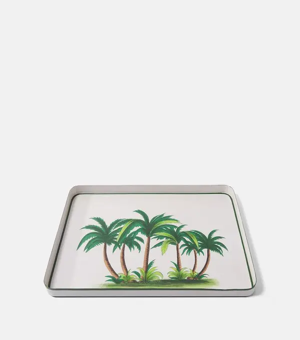LES-OTTOMANS Palma Iron Tray - Multicoloured