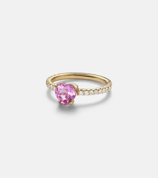 ANITA KO 18kt Yellow Ring With Sapphire And Diamonds - Gold