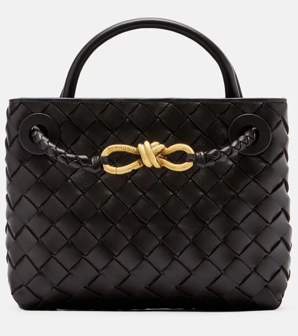 Bottega Veneta Andiamo Mini Leather Top-handle Bag - Brown