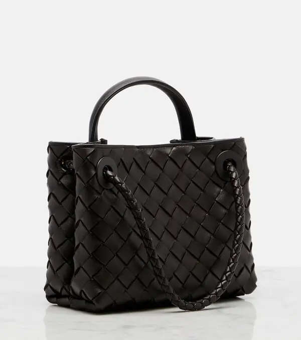Bottega Veneta Andiamo Mini Leather Top-handle Bag - Brown