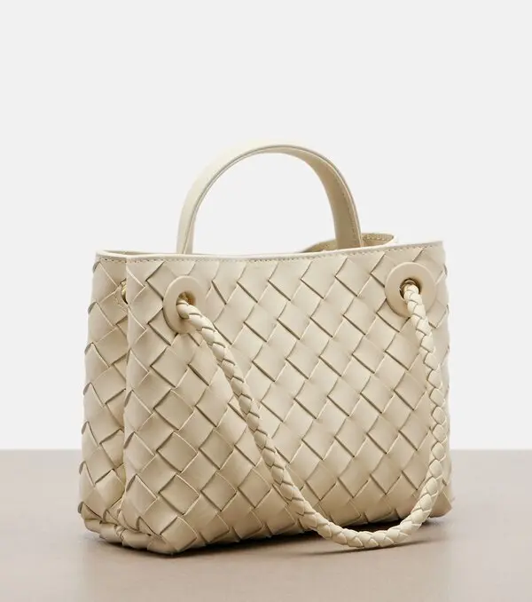 Bottega Veneta Andiamo Mini Leather Top-handle Bag - White