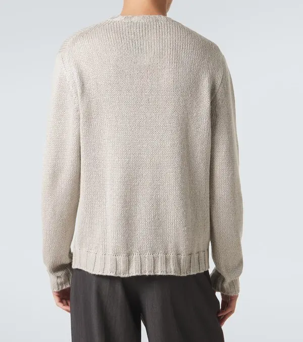SAMAN AMEL Gio Silk Sweater - Grey