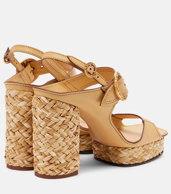 Zimmermann Solena Leather Platform Sandals