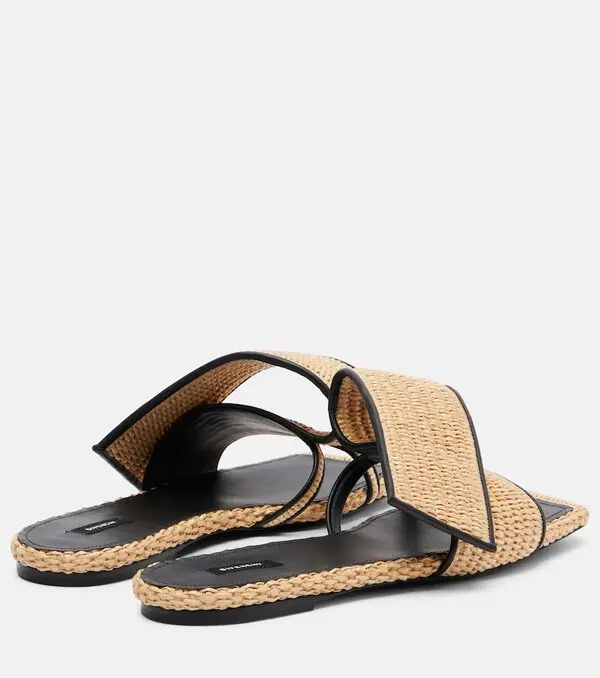 Givenchy Twisted Ribbon Leather-trimmed Sandals