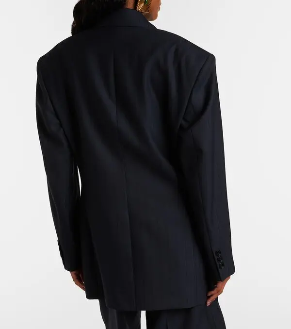 Versace Double-breasted Virgin Wool Blazer