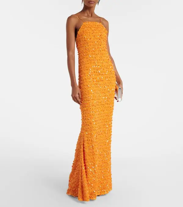 TALLER MARMO Candice Sequined Gown