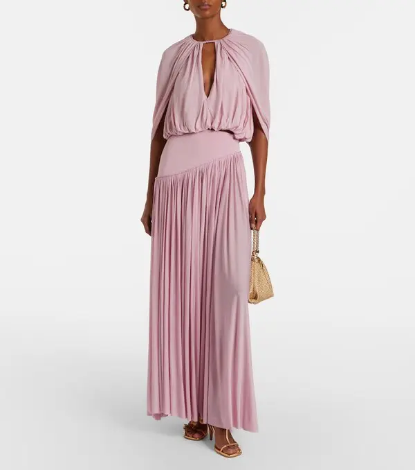 Zimmermann Alchemy Asymmetric Jersey Maxi Skirt - Pink
