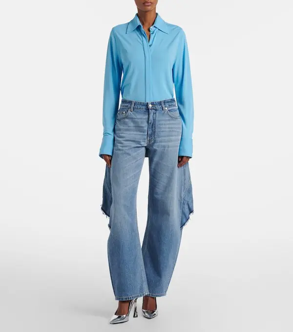 Stella McCartney Paneled Barrel-leg Jeans