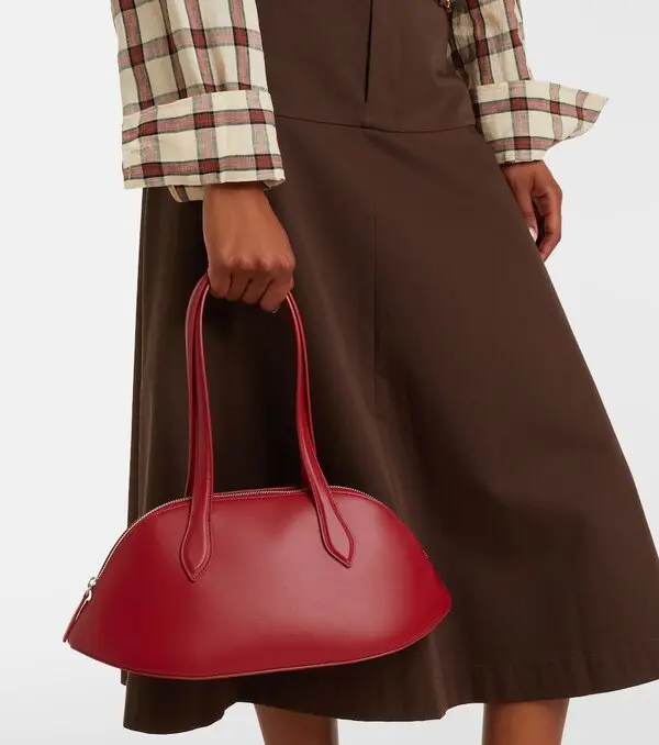 AESTHER EKME Cosmo Medium Leather Bowling Bag - Red