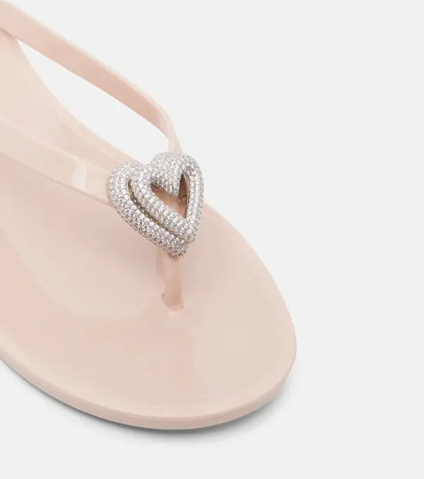 Mach & Mach Riviera Embellished Thong Sandals - Pink