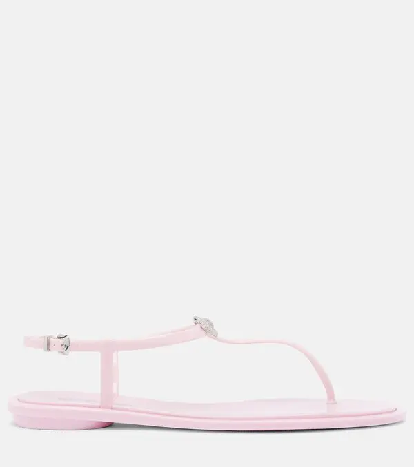 Mach & Mach Riviera Embellished Thong Sandals - Pink