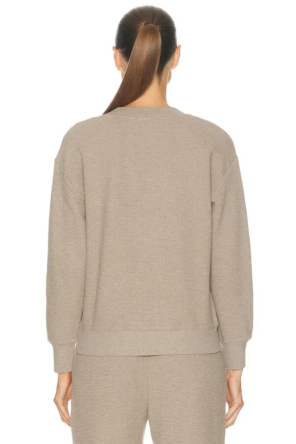 NEGATIVE UNDERWEAR Waffle Knit Deep V-neck Pullover