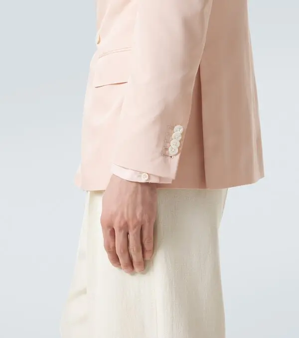 UMIT BENAN Richard Double-breasted Silk Blazer