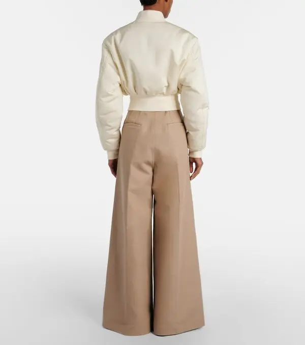 Balenciaga Cotton Gabardine Wide-leg Pants