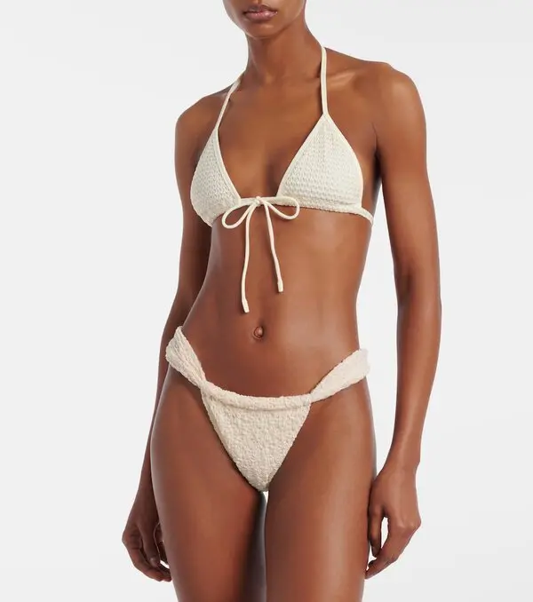 MONTCE Emma Knitted Bikini Top - White