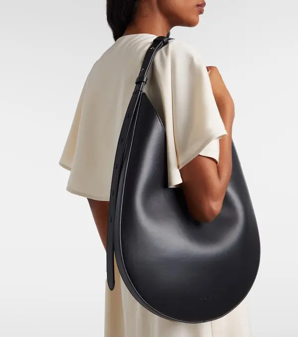 AESTHER EKME Medium Leather Shoulder Bag - Black