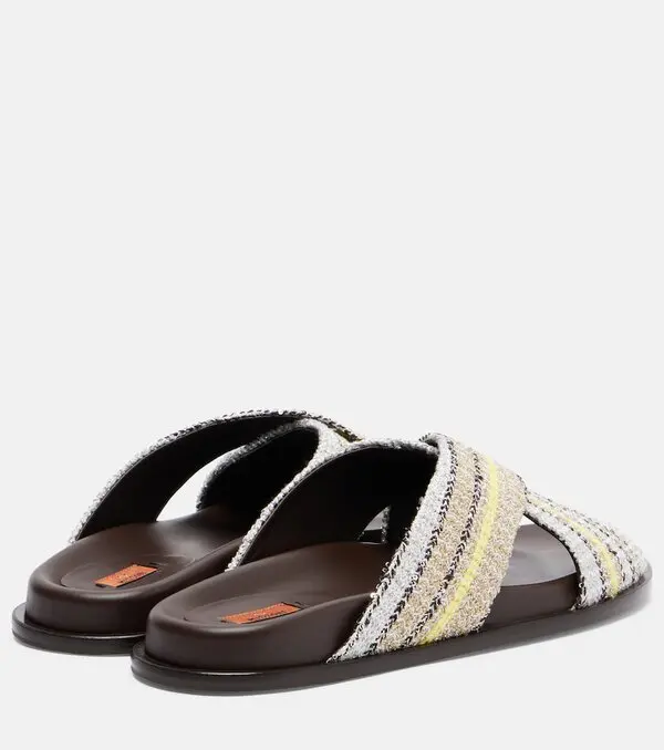 Missoni Viola Lamé Striped Sandals