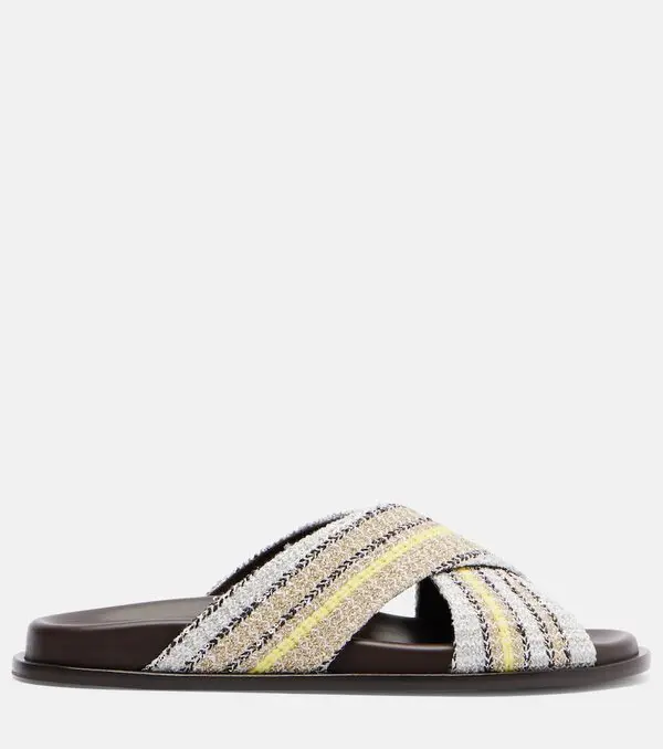Missoni Viola Lamé Striped Sandals