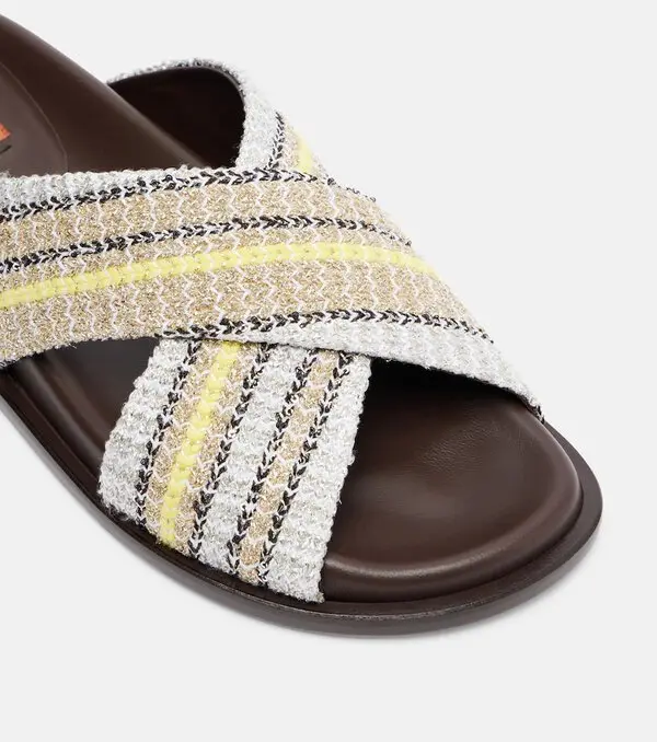 Missoni Viola Lamé Striped Sandals