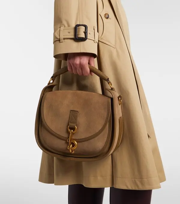 Burberry Clip Messenger Top-handle Bag - Brown