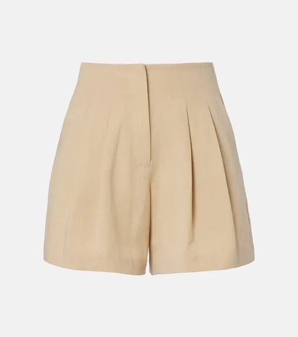 Veronica Beard Gables Pleated Shorts - Beige