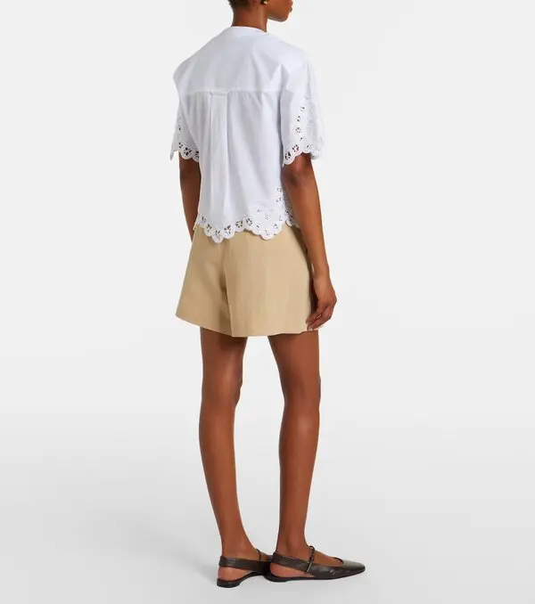 Veronica Beard Gables Pleated Shorts - Beige