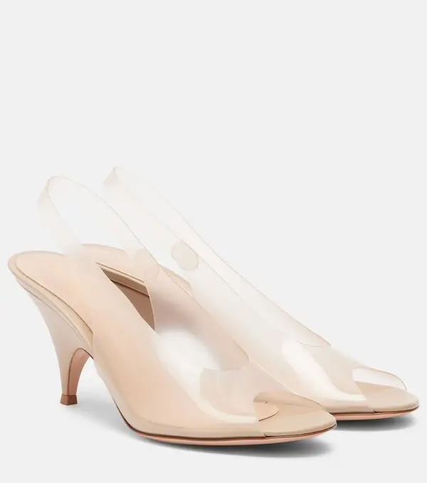 GIANVITO ROSSI Leather-trimmed Slingback Sandals