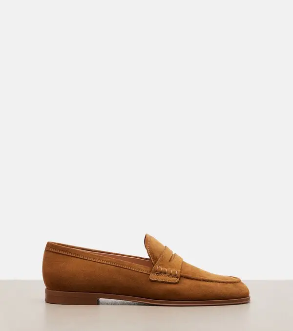 GIANVITO ROSSI Georgie Suede Penny Loafers