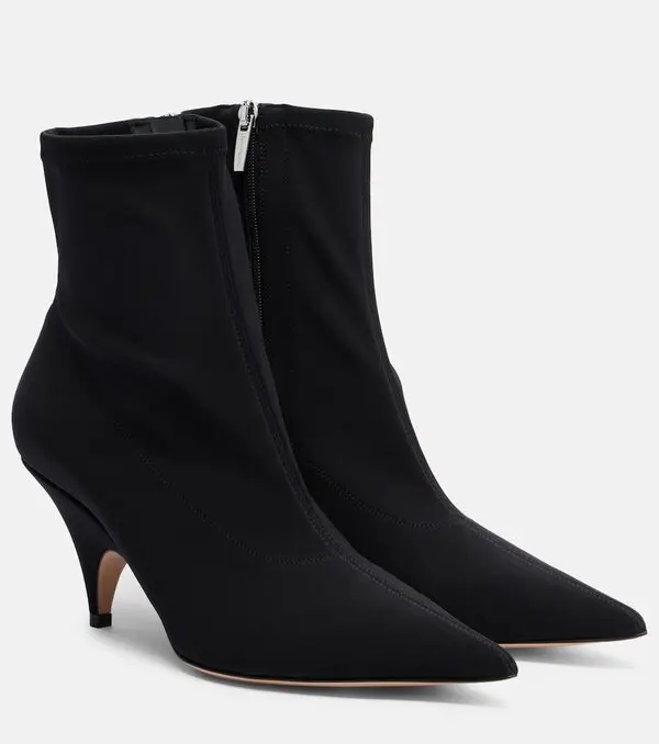 GIANVITO ROSSI Osaka Canvas Ankle Boots - Black