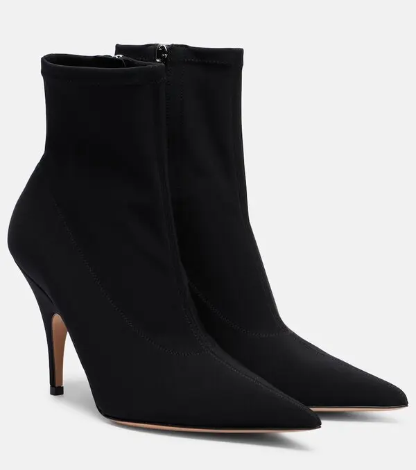 GIANVITO ROSSI Osaka Canvas Ankle Boots - Black