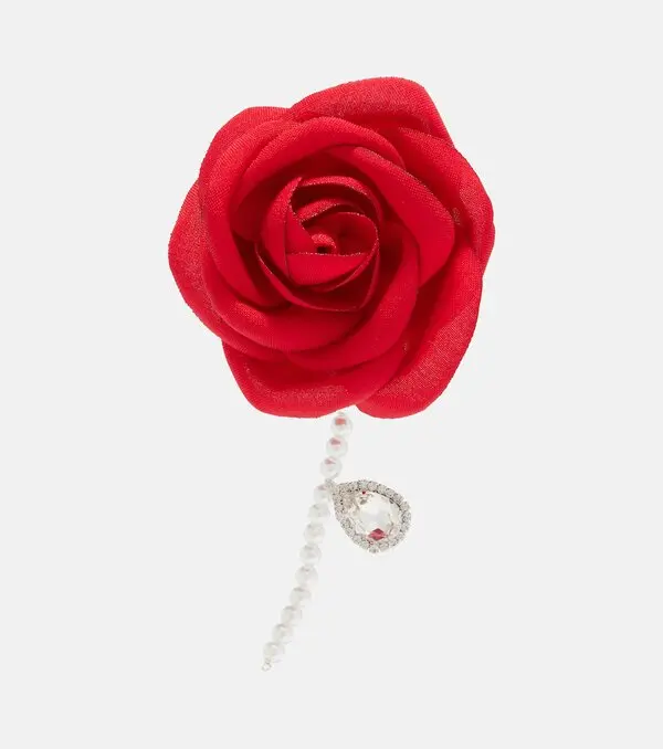 Magda Butrym Embellished Single Earring - Red