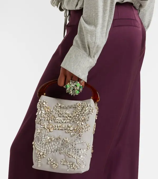 Dries Van Noten Micro Embellished Top-handle Bag