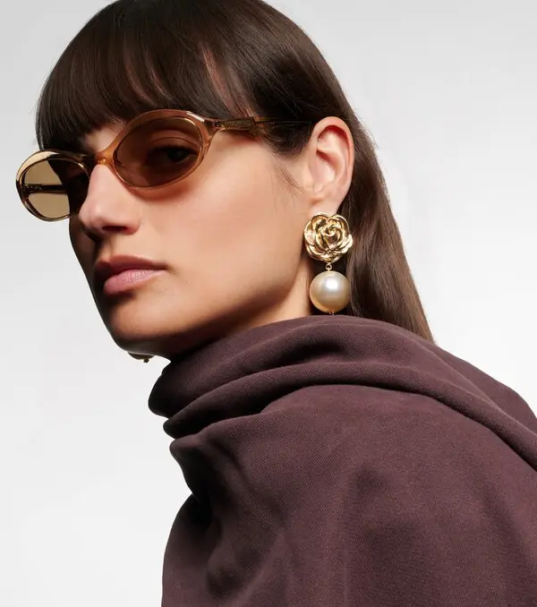 Magda Butrym Logo Round Sunglasses