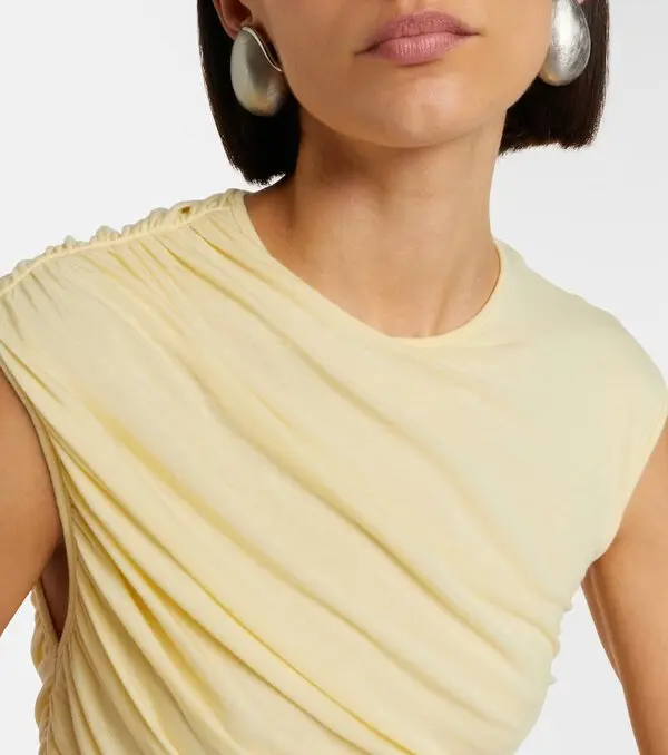 AGOLDE Ester Ruched Top - Yellow