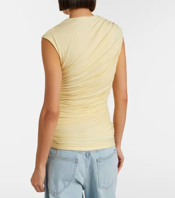 AGOLDE Ester Ruched Top - Yellow