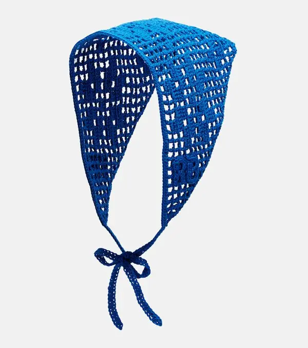 Ruslan Baginskiy Crochet Cotton Scarf - Blue