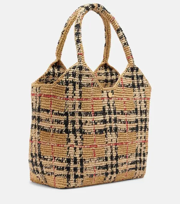 Burberry Large Raffia Tote Bag