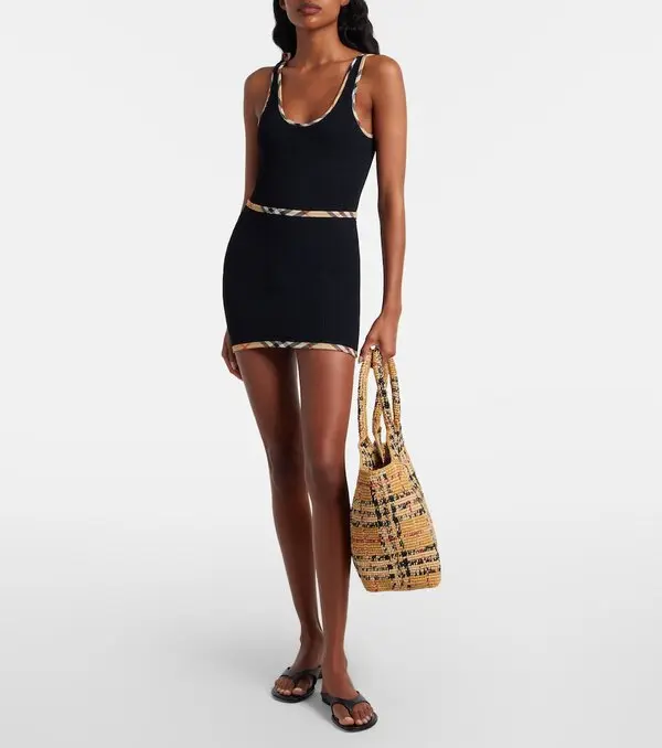Burberry Large Raffia Tote Bag