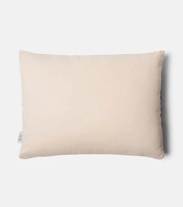 LES-OTTOMANS Striped Cotton And Silk Velvet Cushion