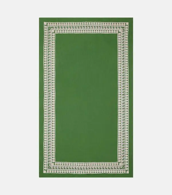 LES-OTTOMANS Embroidered Linen Tablecloth