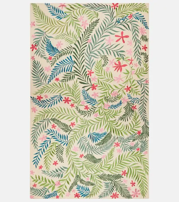 LES-OTTOMANS Embroidered Cotton Tablecloth - Multicoloured