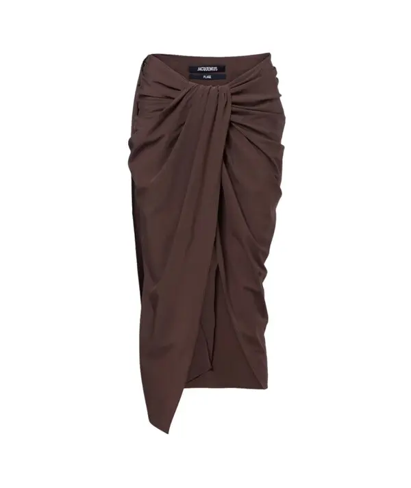 Jacquemus Paréo Draped Beach Cover-up - Brown