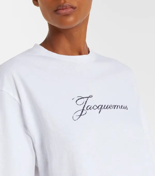 Jacquemus Logo Cotton-blend T-shirt - White